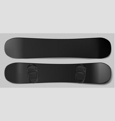 Snowboards blank front back view isolated Vector Image