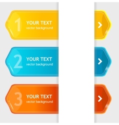 Colorful text box arrow Royalty Free Vector Image