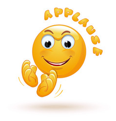 Emoticon face bumping soccer ball on its head Vector Image