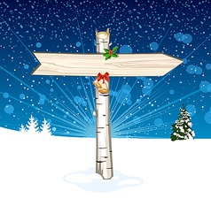 Two christmas wooden arrows isolated Royalty Free Vector