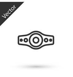 Grey wrestling championship belt icon isolated Vector Image