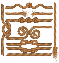 Rope design elements Royalty Free Vector Image