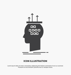 Algorithm brain conclusion process thinking icon Vector Image