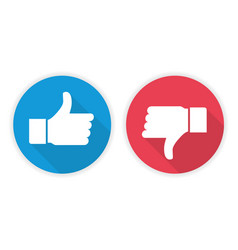 Thumb up and down like and dislike social media Vector Image