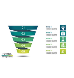 Sales funnel with steps stages business Royalty Free Vector