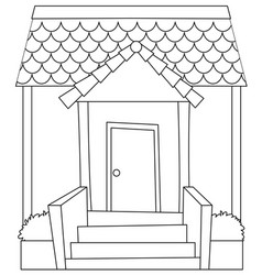 A modern house outline Royalty Free Vector Image