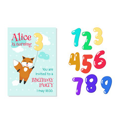 Fifth birthday cartoon design Royalty Free Vector Image