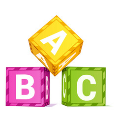 Kids abc letter blocks Royalty Free Vector Image