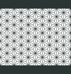 Asian asanoha seamless pattern with hemp leaves Vector Image