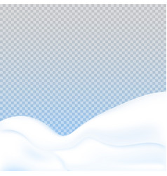 Realistic snowdrift isolated on transparent Vector Image