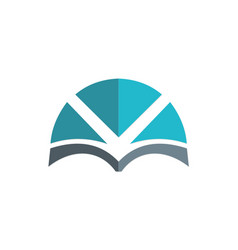 Open book knowledge education logo Royalty Free Vector Image