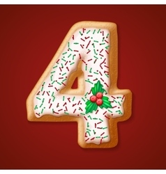 Christmas cookies numbers Royalty Free Vector Image