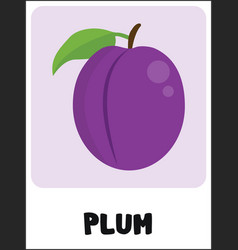 Fresh blueberry flashcard Royalty Free Vector Image