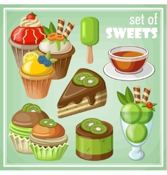 Set of sweets Royalty Free Vector Image - VectorStock