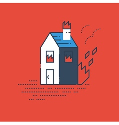 Burn prevention concept icon Royalty Free Vector Image