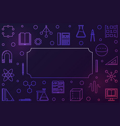 Stem horizontal frame science Royalty Free Vector Image