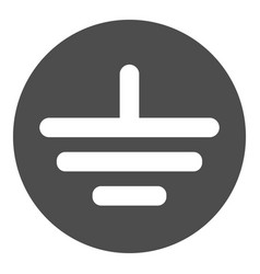 Electrical grounding line icon electric earthing Vector Image