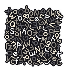 Falling random letters alphabet beautiful Vector Image