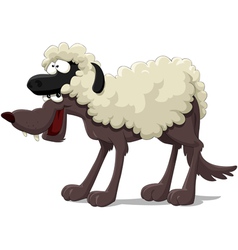 Scared sheep Royalty Free Vector Image - VectorStock