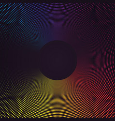 Colorful round spiral abstract rainbow dots Vector Image