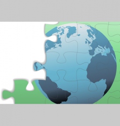 Simple cartographic puzzle of europe Royalty Free Vector