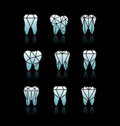 Tooth symbol set Royalty Free Vector Image - VectorStock