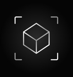 Ar cube linear icon augmented reality Royalty Free Vector