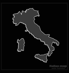 Italy map with italian regions and infographic Vector Image