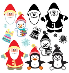 Christmas set for kids Royalty Free Vector Image