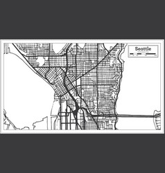 Seattle city map Royalty Free Vector Image - VectorStock