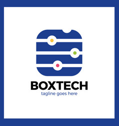 Box tech logo Royalty Free Vector Image - VectorStock