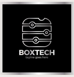 Box tech logo Royalty Free Vector Image - VectorStock