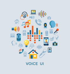 Voice user interface icon set Royalty Free Vector Image
