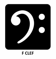 F clef symbol Royalty Free Vector Image - VectorStock