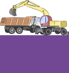 Mini bulldozer Royalty Free Vector Image - VectorStock