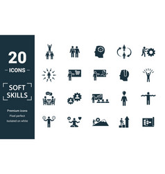 Soft skills icon set include creative elements Vector Image
