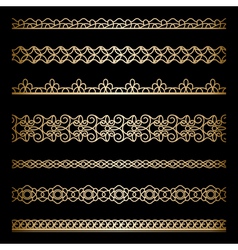 Gold border set Royalty Free Vector Image - VectorStock