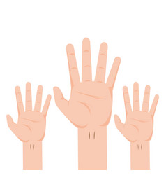 Hand showing five fingers Royalty Free Vector Image