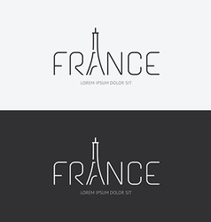Abstract logo or sign for france paris and eiffel Vector Image