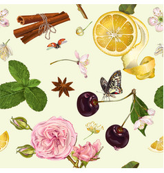 Lemon seamless border Royalty Free Vector Image