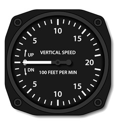 Aviation airplane altimeter Royalty Free Vector Image
