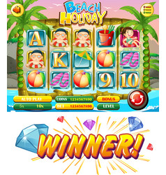 Shadow matching game summertime beach theme kids Vector Image