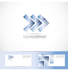 Forward arrow moving concept logo Royalty Free Vector Image