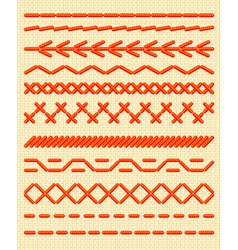 Sewing stitches pattern Royalty Free Vector Image