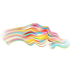 Colorful flow poster transparent brushstroke wave Vector Image