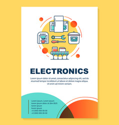 Electronics industry brochure template layout Vector Image