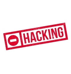 Hacking rubber stamp Royalty Free Vector Image