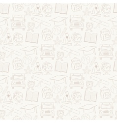 Seamless pattern back to school on the notebook Vector Image