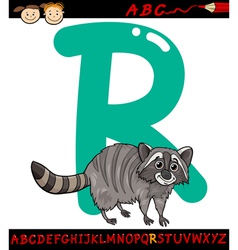 Funny letter r cartoon Royalty Free Vector Image