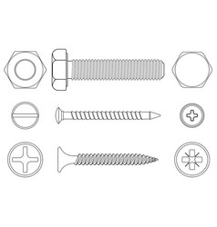 Bolt Nut Outline Vector Images (over 930)